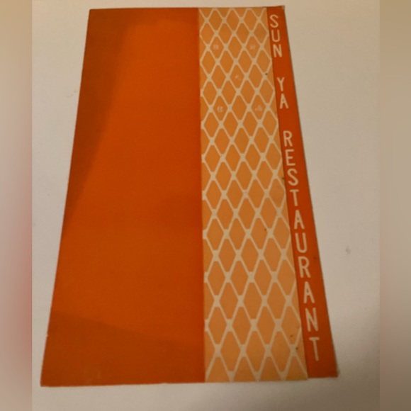 Other | Vintage The Sun Ya Restaurant Drink Menu | Poshmark